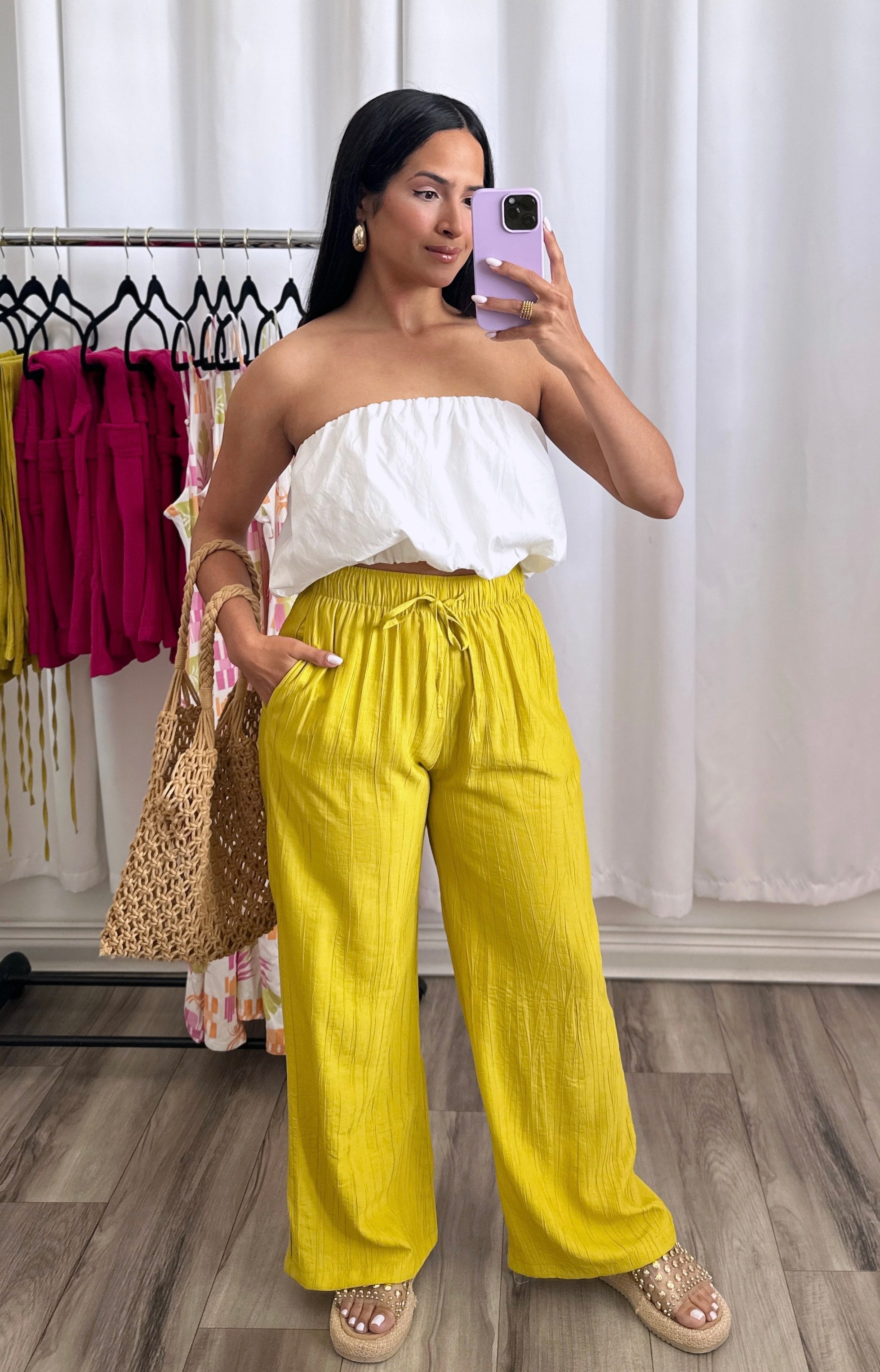 "LEMON" LINEN PANTS – Delmar Boutique